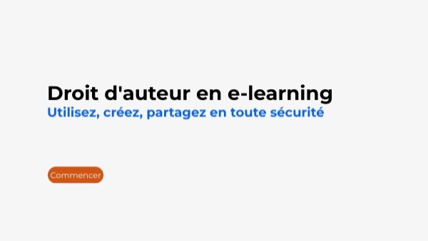 Droit d'auteur en e-learning | Genially