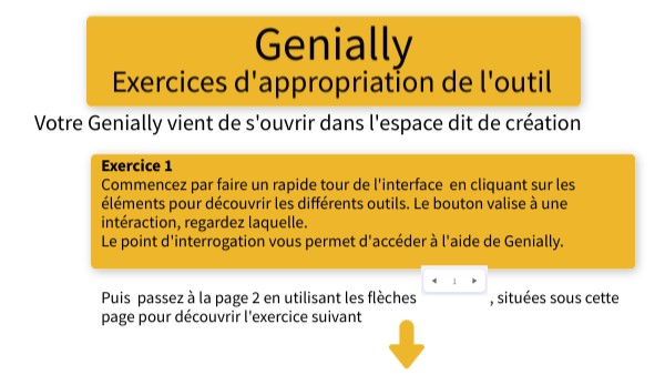 Exercice formation GENIALLY #1 | Genially