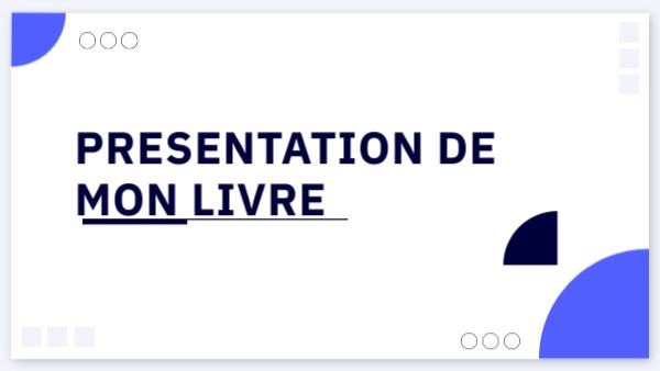 PRESENTATION DE MON LIVRE | Genially