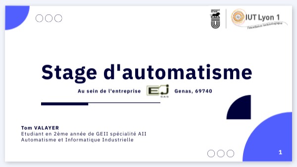 Stage d'automatisme | Genially