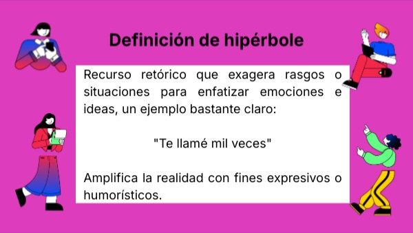 Definición de hipérbole | Genially