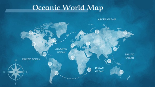 Oceanic World Map | Genially