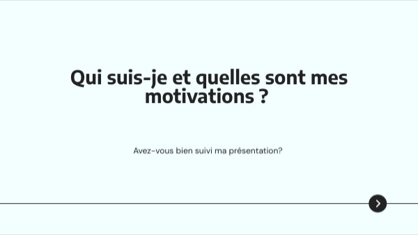 Qui suis-je et quelles sont mes motivations ? | Genially