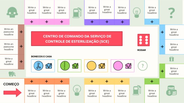 tabuleiro interativo Centro de Comando da SCE | Genially