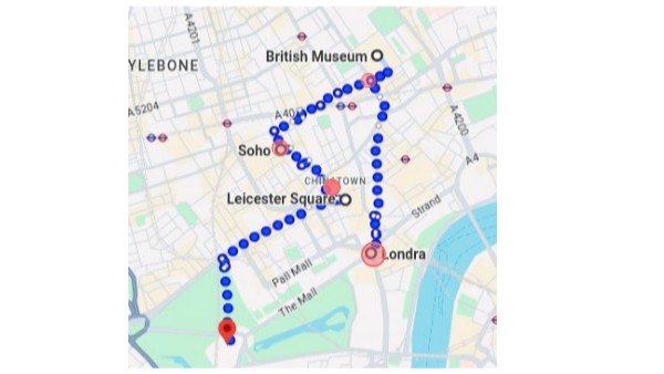 Londra - tragitto Patregnani - Diop | Genially