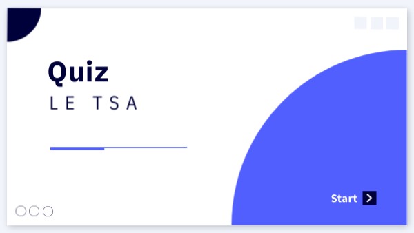 Quiz connaissance TSA | Genially
