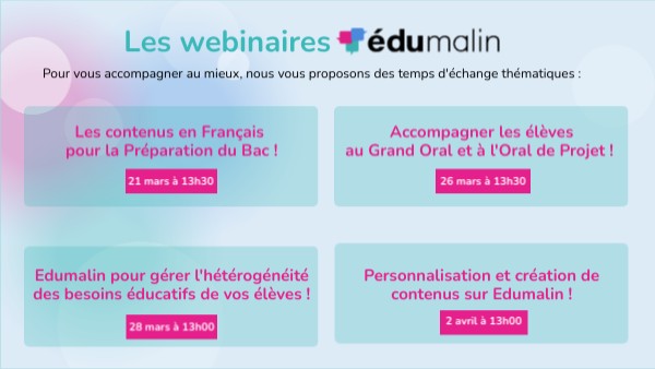 REF NUM webinaires spécifiques Edumalin | Genially