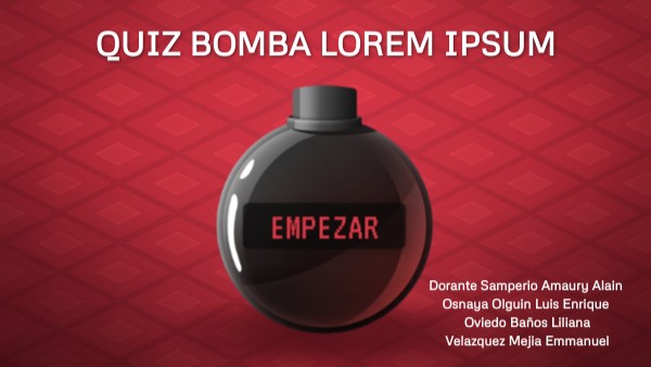 QUIZ BOMBA LOREM IPSUM | Genially