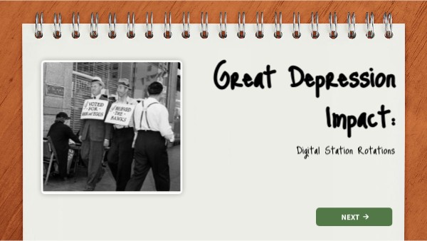 Great Depression Impact Stations | Genially