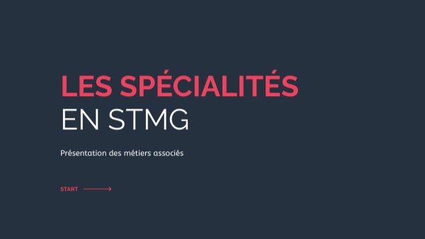 les spécialités en stmg | Genially