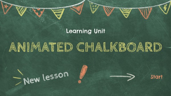 Animated Chalkboard Learning Unit | Genially