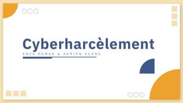 Cyberharcèlement | Genially