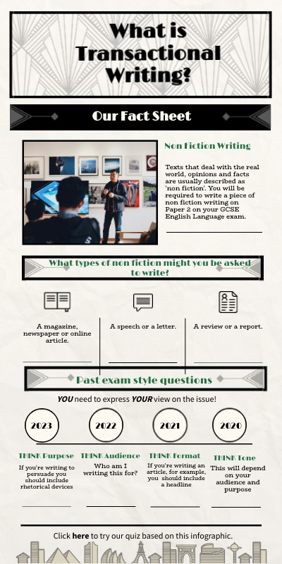 En323 - Transactional Writing Infographic | Genially