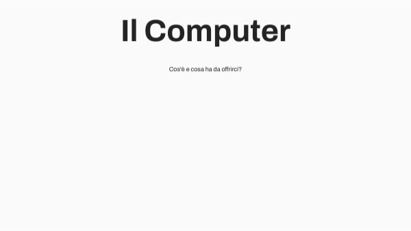 Il Computer | Genially