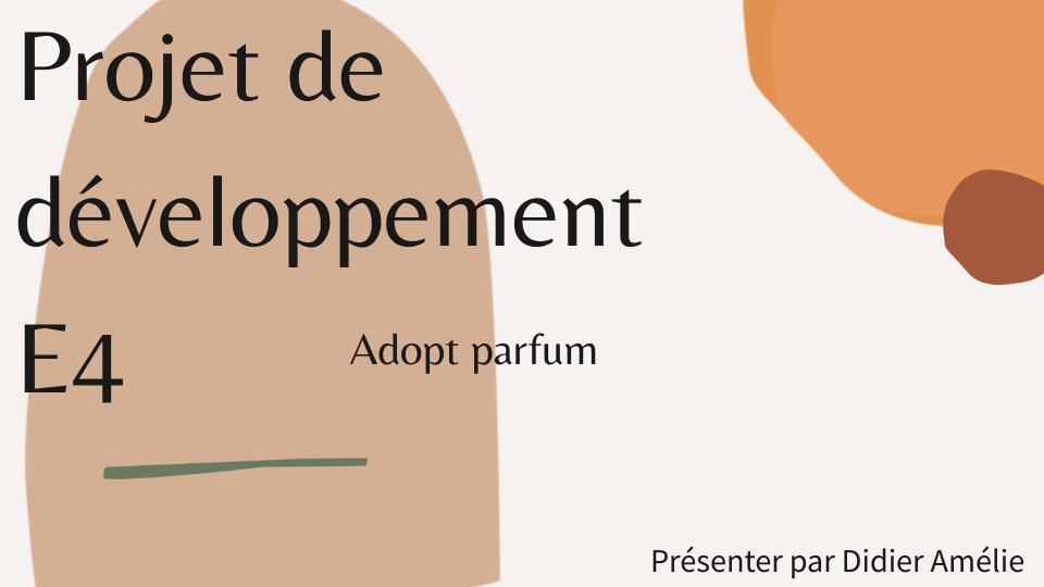 Projet de développement E4 | Genially