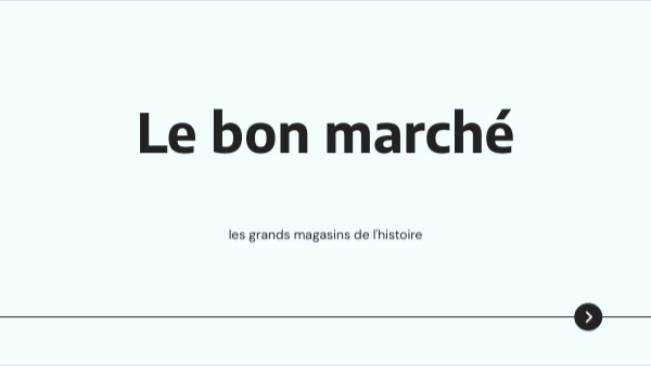 Le bon marché | Genially