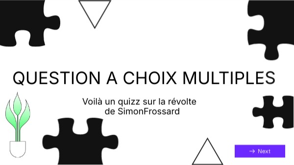 QUESTION A CHOIX MULTIPLES | Genially