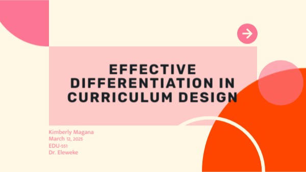 Effective Differentiation in Curriculum Design | Genially
