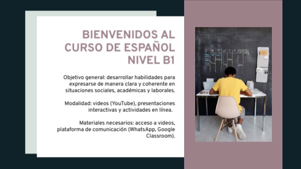 Bienvenidos al Curso de Español Nivel B1 | Genially