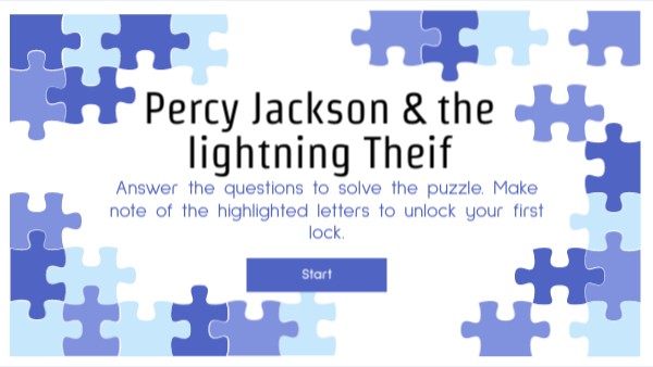 Percy Jackson & the lightning Thief | Genially