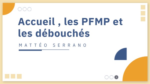 (Accueil et les PFMP) | Genially
