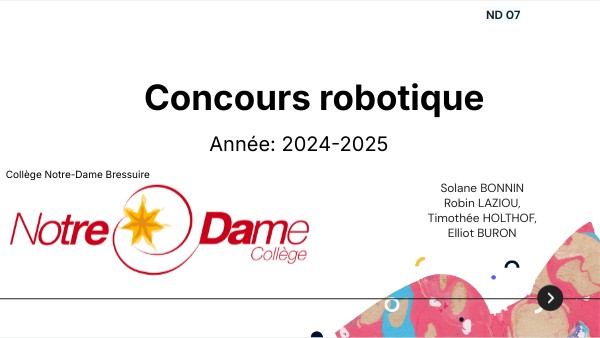 Concours robotique | Genially
