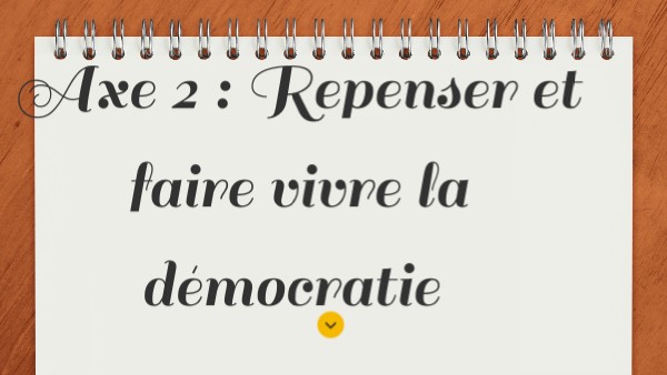 Axe 2 : Repenser et faire vivre la démocratie | Genially