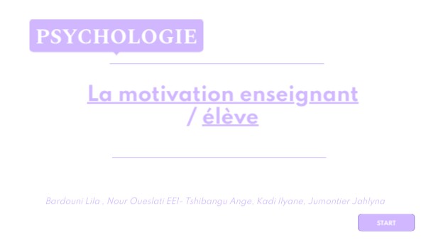 psycho la motivation | Genially
