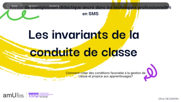 Les invariants de la conduite de classe | Genially