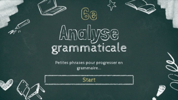 Analyse grammaticale 6e | Genially