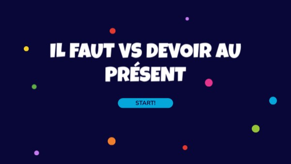 Il faut vs devoir au présent | Genially