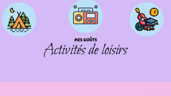 Activités de loisirs | Genially