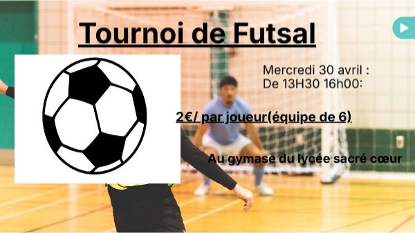 Tournoi de Futsal | Genially