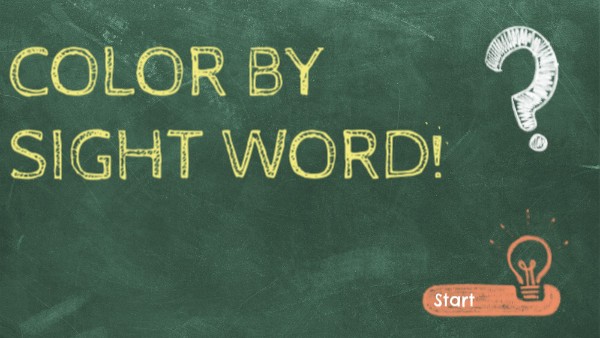 COLOR BY SIGHT WORD! | Genially
