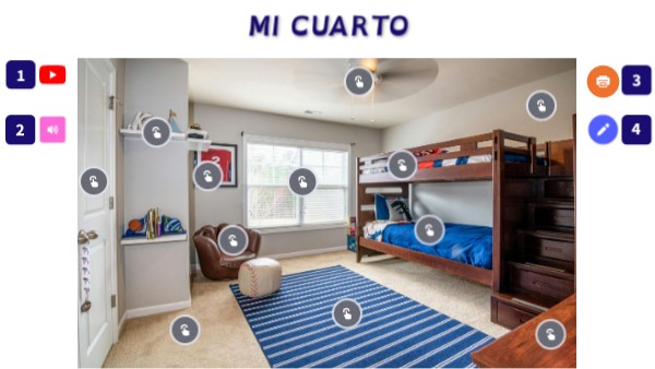 Mi cuarto - Etichette + | Genially