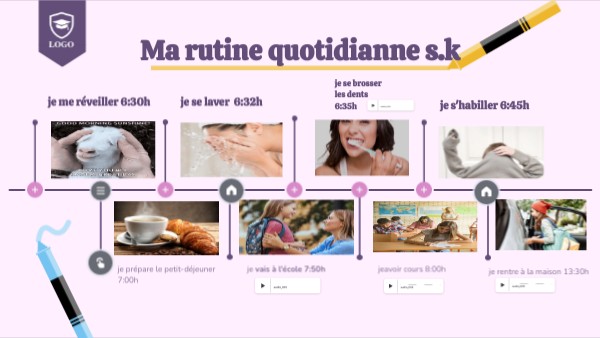 Ma rutine quotidianne s.k | Genially