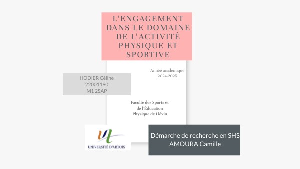 L’engagement dans le domaine de l’Activité Physique et Sportive | Genially