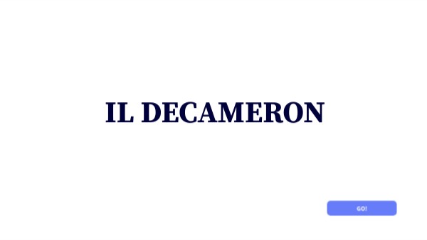 IL DECAMERON | Genially