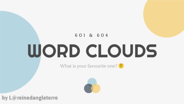 601 604 word clouds | Genially