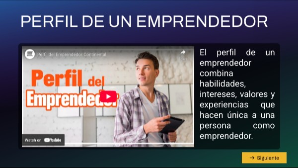 PERFIL DE UN EMPRENDEDOR | Genially