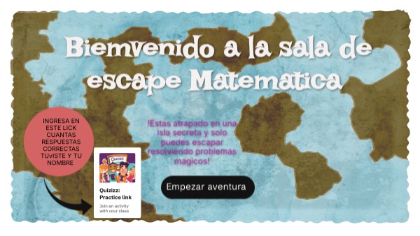 Biemvenido a la sala de escape Matematica | Genially