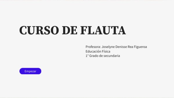 CURSO DE FLAUTA | Genially