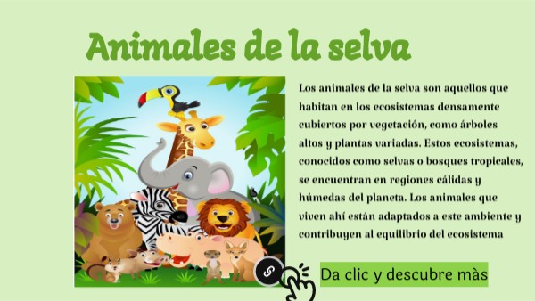 Animales de la selva | Genially