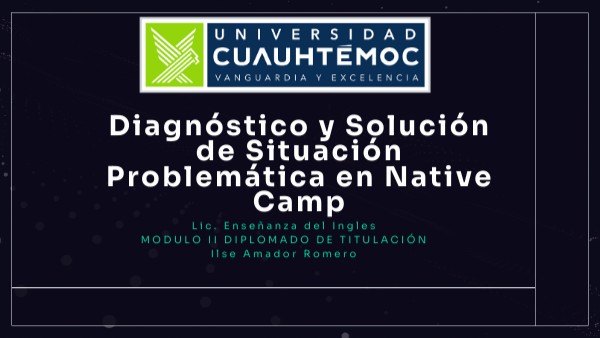 Diagnóstico y Solución de Situación Problemática en Native Camp | Genially