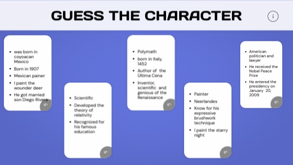 guess the character | Genially