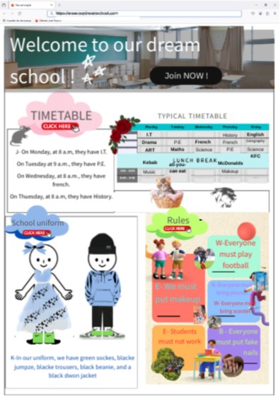 Welcome to our dream school ! | Genially