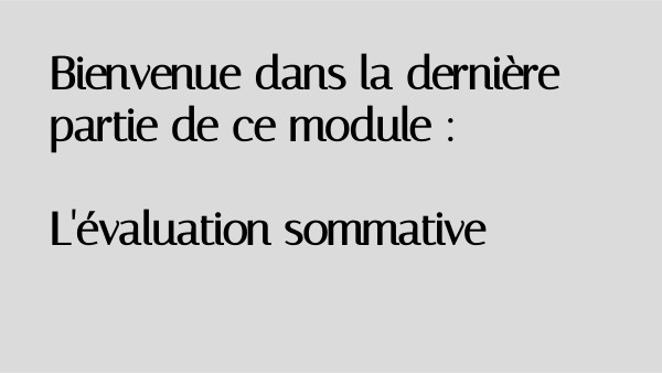 Evaluation sommative | Genially