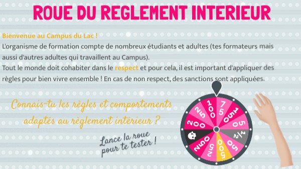 ROUE Du règlement intérieur CDL | Genially