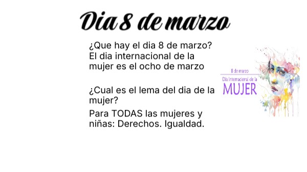 Dia 8 de marzo | Genially