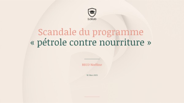 Scandale du programme « pétrole contre nourriture » | Genially